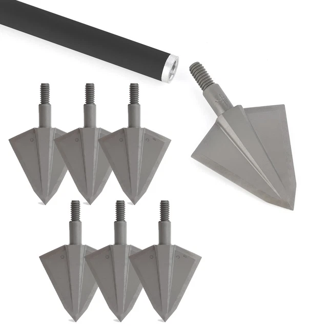 150 GRAIN BLADE Arrowheads Hunting Broadheads Tips Screw Points Archery ...