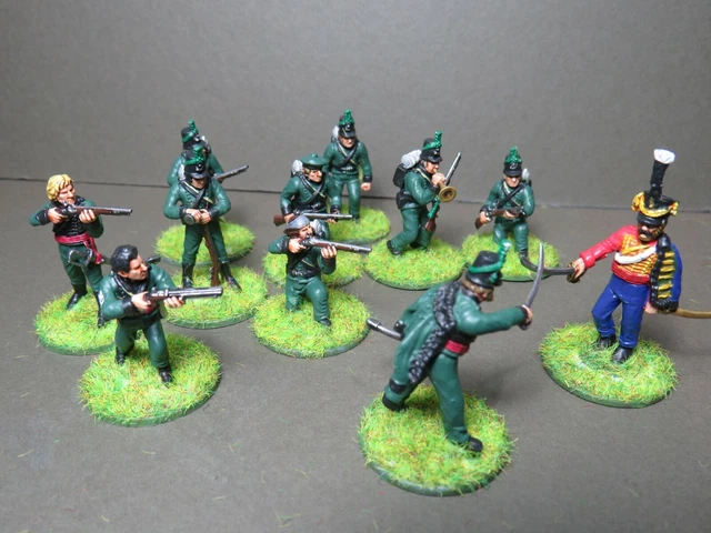 28MM WARGAMES ATLANTIC Miniatures Napoleonic British 95th Rifles models ...