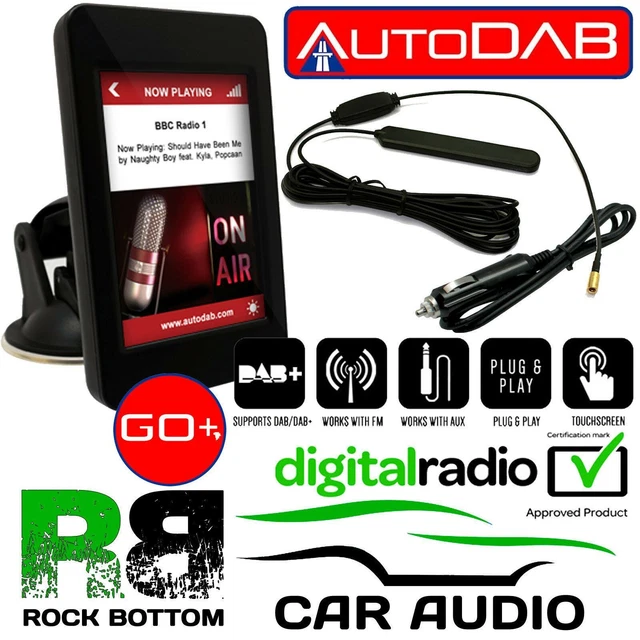VOLVO AUTODAB GO+ DAB Car Stereo Radio Digital Tuner 3.5" Touch Screen ...