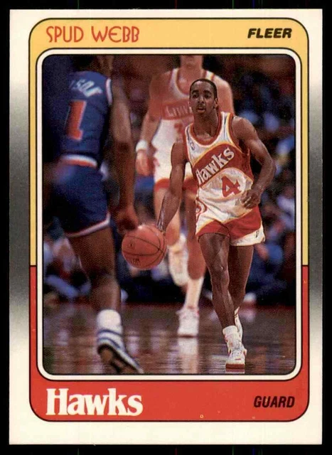 1988-89 FLEER HAUT de gamme Break Spudd Webb Hawks #4 *Noles2148 ...