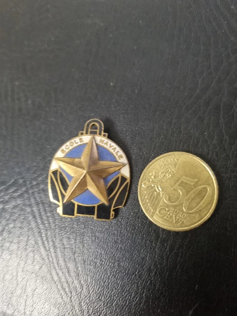 NAVAL SCHOOL NATIONAL Marine Military Badge. Augis. Embossed Star £12. ...