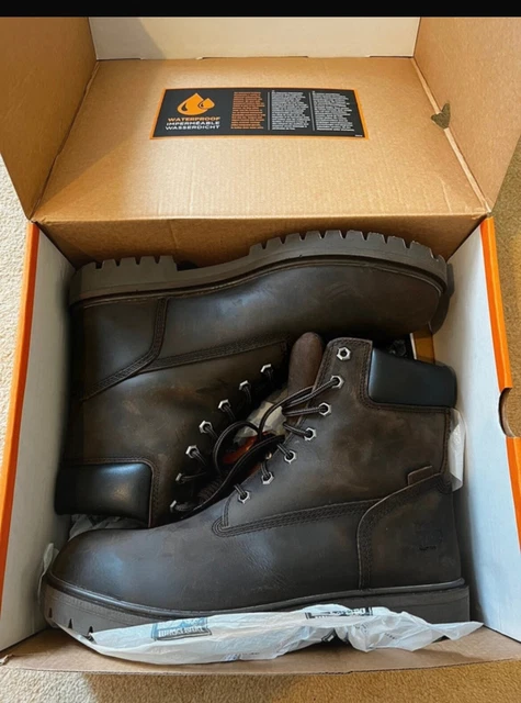 MEN'S TIMBERLAND PRO Iconic Safety Toe Leather Work Boot Size UK10 ...