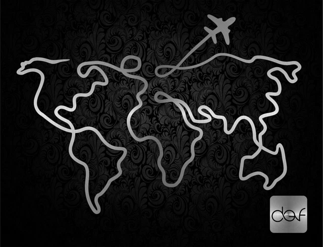 WORLD MAP, DXF SVG CDR file Vector for CNC Plasma Router Laser Cut ...