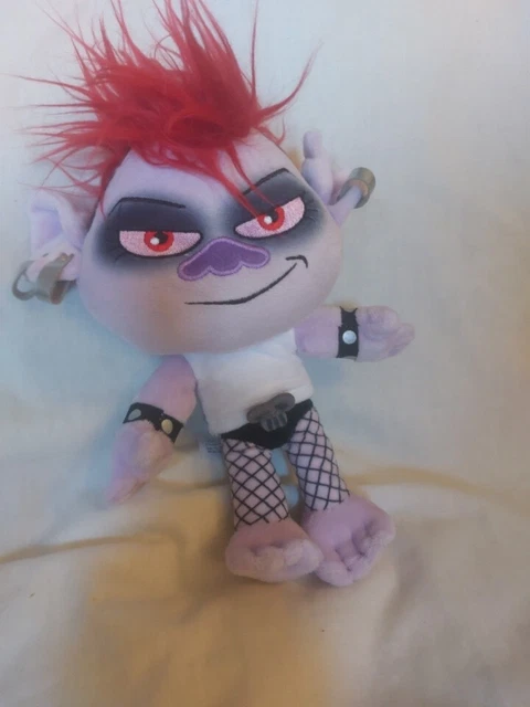TROLLS MOVIE BARB Rocker Dreamworks Soft Toy Plush Rare 10" Posh Paws £ ...