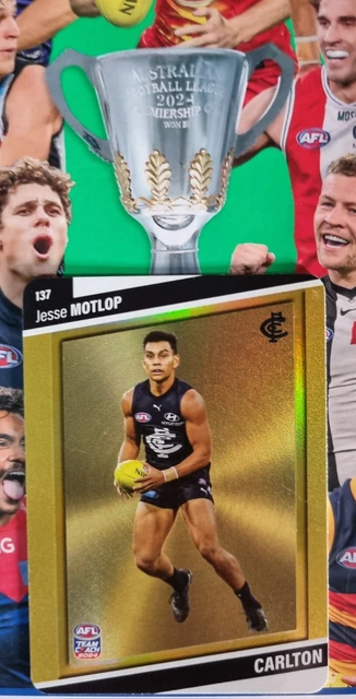 2024 AFL TEAMCOACH JESSE MOTLOP Gold CARD #137 CARLTON BLUES! $9.75 ...