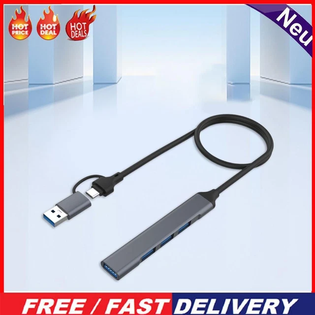 MULTI USB SPLITTER Adapter Portable USB Hub Expander 4/7 Ports for PC ...