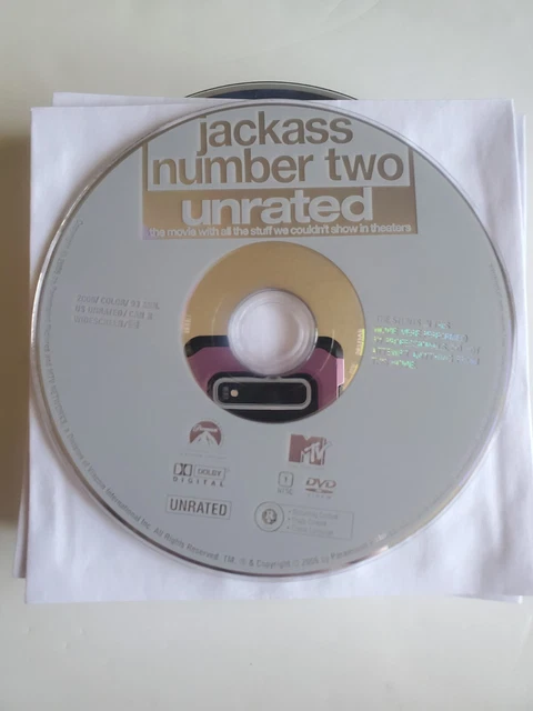 JACKASS NUMBER TWO Unrated Loose Disc DVD Paramount Pictures $2.00 ...