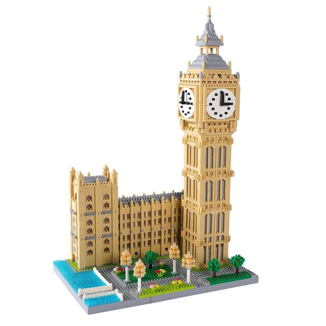 LONDON ELIZABETH TOWER Big Ben Diamond Mini Building Block Set, 3466 ...