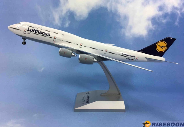 38CM 1:200 RISESOON Lufthansa BOEING 747-8 Airplane ABS Plastic ...