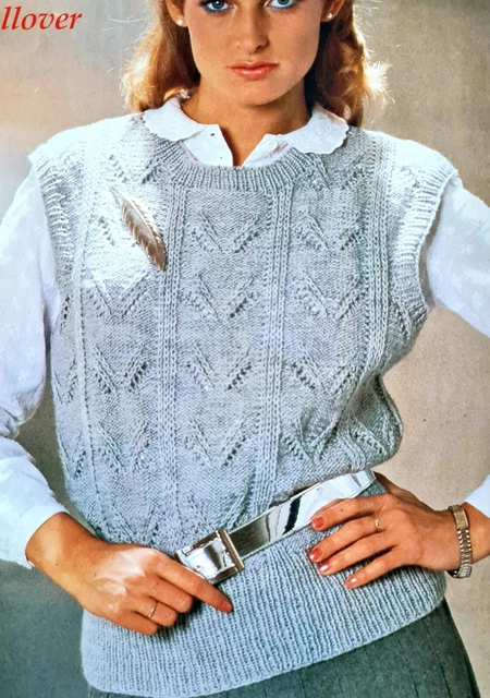 1980S MATELOT MOHAIR Mary Quant Waistcoat Sewing Superstitch Knitting ...