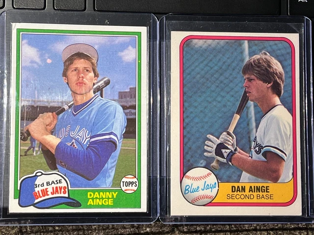1981 DANNY AINGE BASEBALL RC Lot-Topps échangé #727, Fleer #418 EUR 4 ...
