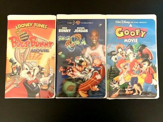 3 VHS - Walt Disney's A Goofy Movie, Bugs Bunny Movie, Space Jam EUR 6 ...