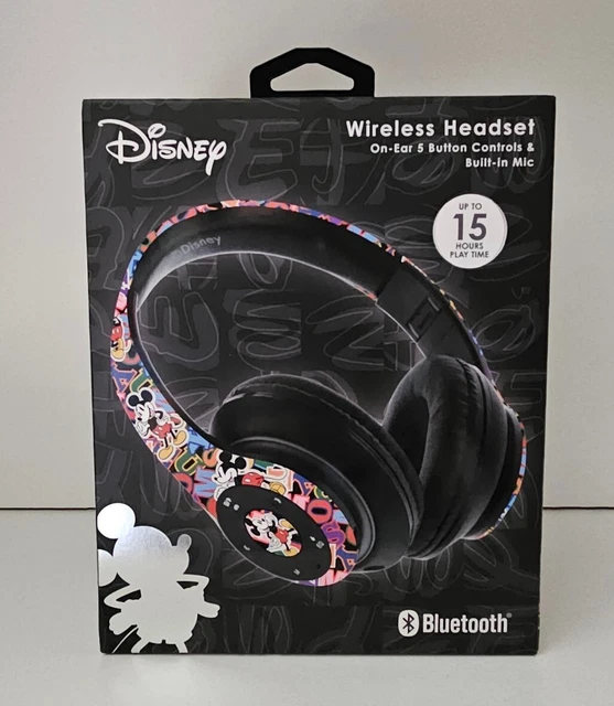 DISNEY MICKEY MOUSE Wireless Headset Head Phones Bluetooth Noise ...