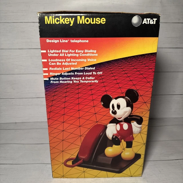 VINTAGE 1990 AT&T Walt Disney Mickey Mouse Telephone Never Used in ...