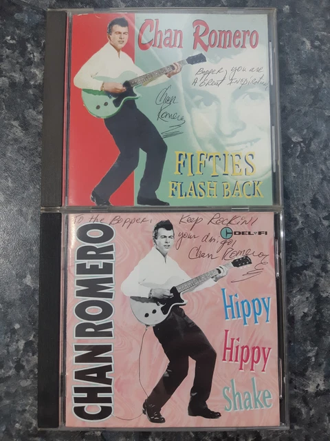 CHAN ROMERO - HIPPY HIPPY SHAKE + FIFTIES FLASH BACK (2 CD's) SIGNED ...