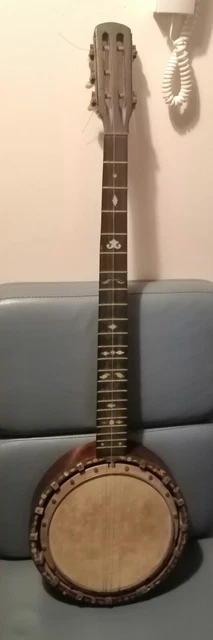 ANTIQUE 5 STRING banjo with Mother Of Pearl Inlay Project £99.99 ...