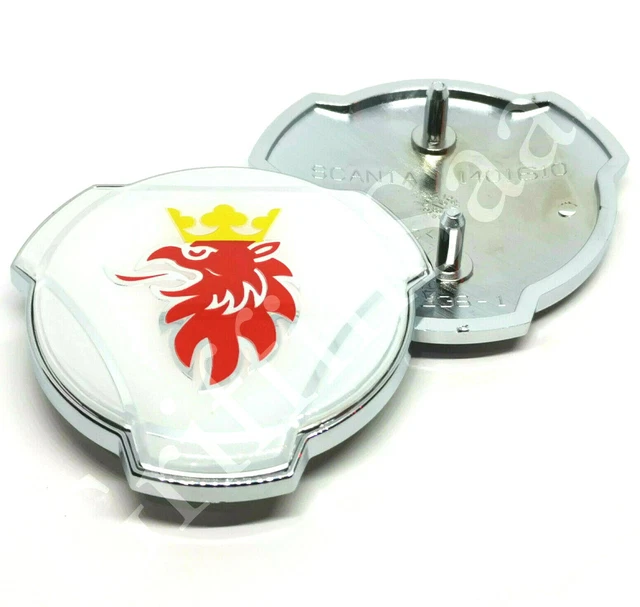 SCANIA WHITE TRUCK Lorry Badge Emblem Grill Grille V8 Topline S Series ...