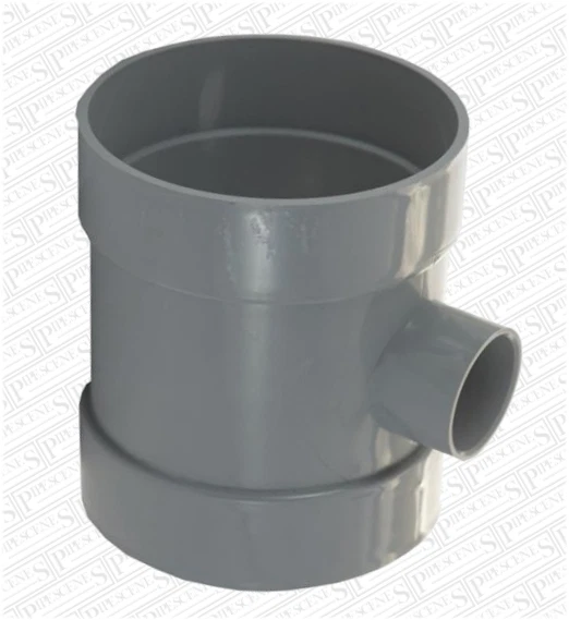 WASTE TO SOIL Adapter Boss Pipe 110mm to 32mm / 36mm Light Grey £7.85 ...