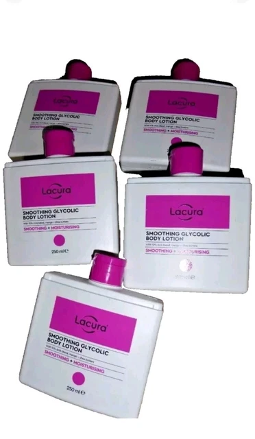 5 X LACURA Glycolic Body Lotion Smoothing AHA Mango Shea Butter ...