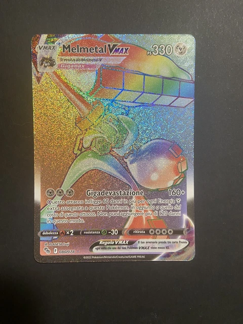 POKEMON CARD MELMETAL VMAX Hyper Rainbow Rare 080/078 POKEMON GO -NM ...