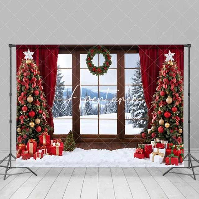 SNOWY MOON NIGHT Forest Photobooth Winter Backdrop $37.92 - PicClick AU