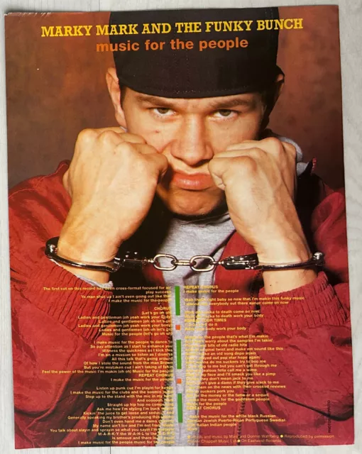 MARKY MARK AND THE FUNKY BUNCH - 1992 Full page UK lyric poster ...