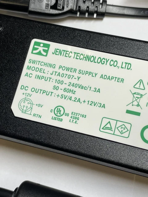 JENTEC TECHNOLOGY CO Ltd Schaltnetzteil Adaper Jta0707-Y 5V 4,2A 12V 3A ...