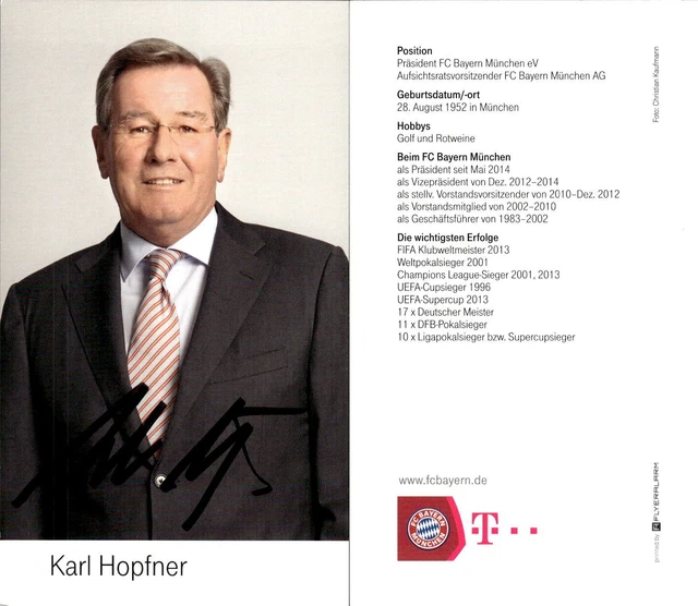 KARL HOPFNER BAYERN Monaco Autografo Carta Autografo AK Calcio EUR 5,13 ...