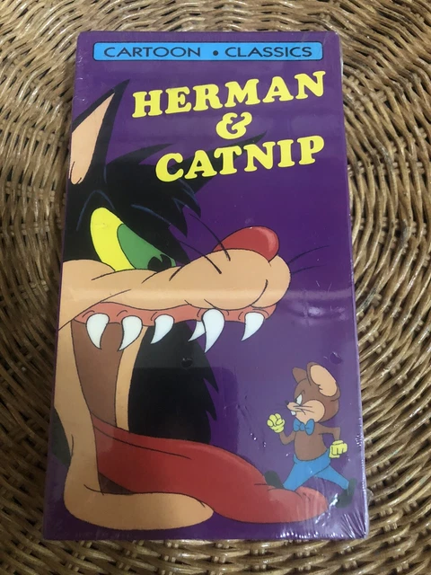 VINTAGE SEALED 1990 Herman & Catnip Cartoon Classics Vol 1 VHS Run Time ...