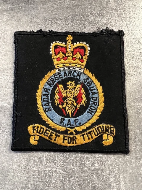 RAF ORIGINAL BADGE Patch, Radar Research Squadron, RAF Pilot , Royal ...