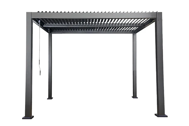 SAC 3MX3M ALUMINIUM Louvre Pergola with Shutter Roof - UK Delivery £ ...