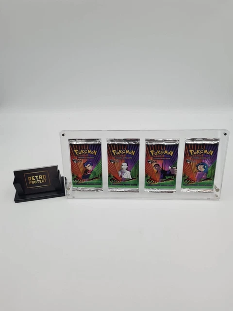 QUAD POKEMON BOOSTER Pack Acrylic Display Case Art set EUR 24,89 ...