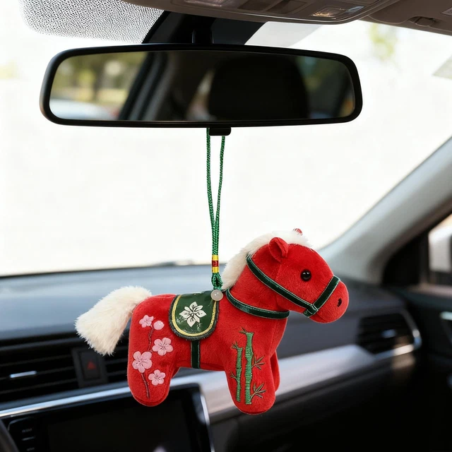 2026 YEAR OF the Horse Mascot Plush Backpack Pendant Chinese New Year £ ...