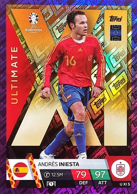 MATCH ATTAX UEFA Euro 2024 Andres Iniesta Crystal Purple Parallel ...