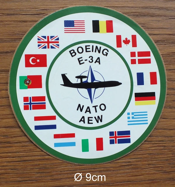 ALTER STICKER AUFKLEBER Nato AEW Force Command Boeing E-3A Sentry 80er ...