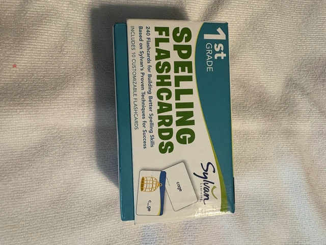 SYLVAN FIRST GRADE Spelling Flash Cards Learning system ages 4-7 $9.99 ...