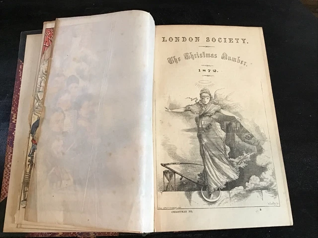 RARE ANTIQUE BOOK London Society The Christmas Number 1872 Numerous ...