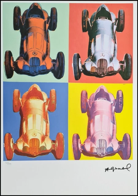 ANDY WARHOL * Mercedes W 125 * signed lithograph * art print * limited ...