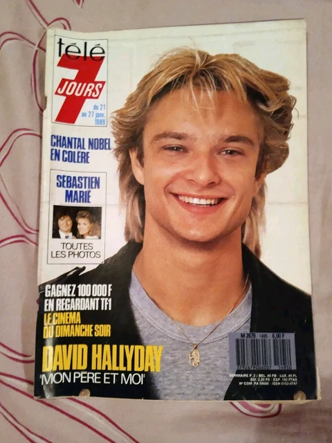 TÉLÉ 7 JOURS de 1989 - David Hallyday, Yves Montand, Etienne Daho, Chantal Nobel EUR 5,00 ...