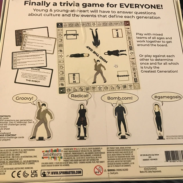 SPIN MASTER GAMES, Mind The Gap Deluxe Trivia Game, 2-12 Players, for ...