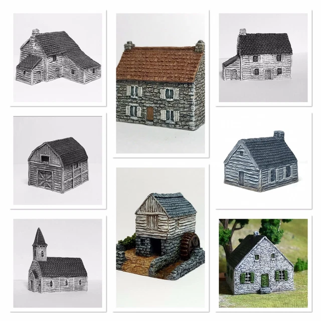 6MM WARGAME BUILDINGS- ACW / AWI Set (8 × pieces) £23.00 - PicClick UK
