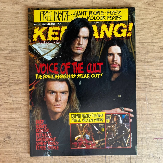 KERRANG MAGAZINE ISSUE 231 The Cult Europe Metallica Guns N' Roses ...