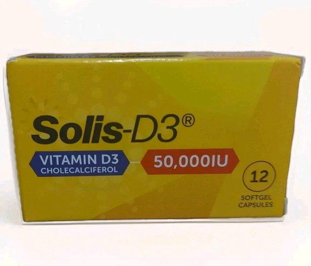 SOLIS-D3 ® VITAMIN D3 50000IU Cholecalciferol 12 Softgel Capsules Halal ...