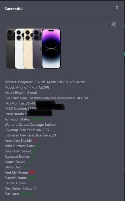 CHECK ICLOUD IMEI - iPhone iCloud Status Check FMI Clean / Lost EUR 3 ...