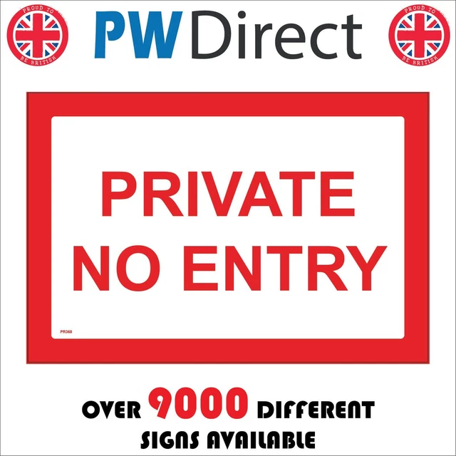 PR368 PRIVATE NO Entry Sign Access Clear Prohibited Property Land Farm ...