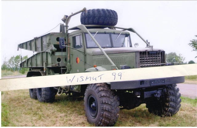 NVA-FOTO OLDTIMER DDR Pioniere Brückenbau LKW Kraz Schwere ...