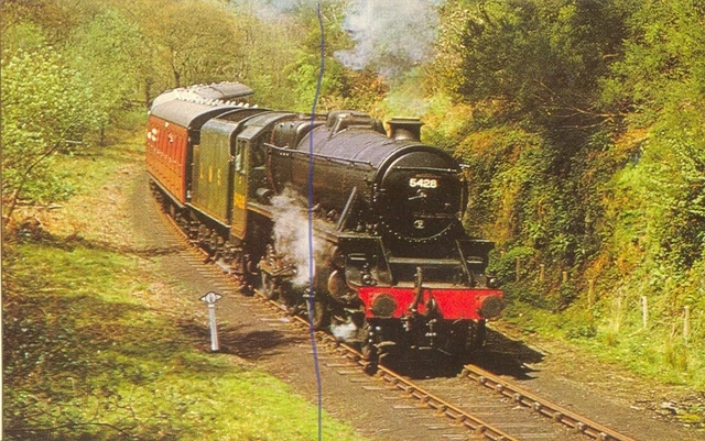 STEAM LOCO POSTCARD Railway Train Picture Of A Class 5 Lms Locomotive ...