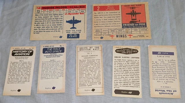 AIR PLANES CARDS Set Spunik Submarine Cold War Era Russia USA Military ...