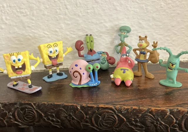 SPONGEBOB SQUAREPANTS PLASTIC Figures Bundle Cake Toppers x8 Sandy ...