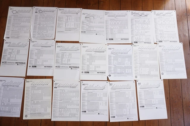1980S LONDON TRANSPORT Bus Timetable Panel Poster x20 Ref G £12.99 ...